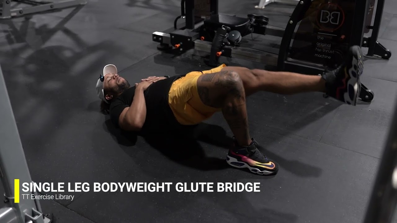 Single Leg Bodyweight Glute Bridge - The True Transformation
